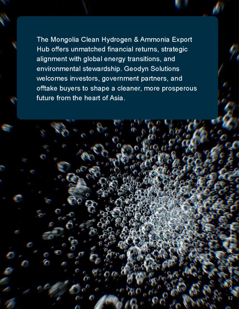 Mongolia Clean Hydrogen & Ammonia Export Hub - Geodyn Solutions