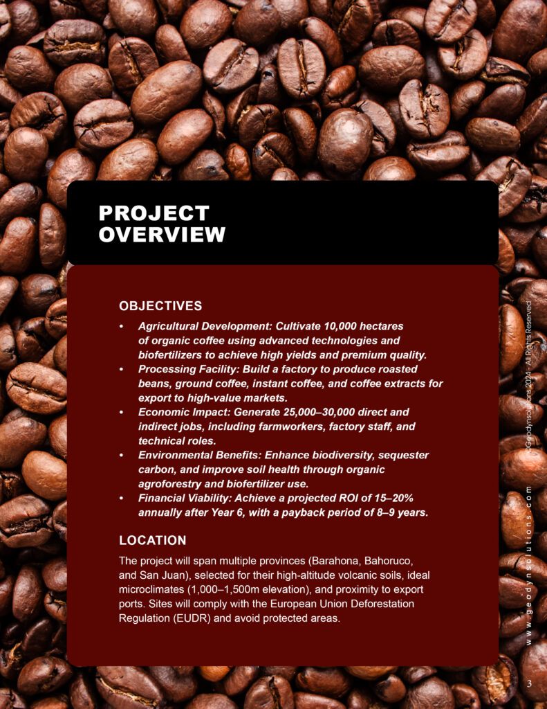 Proposal for Large-Scale Organic Coffee Farming and High-Value Processing in the Dominican ...