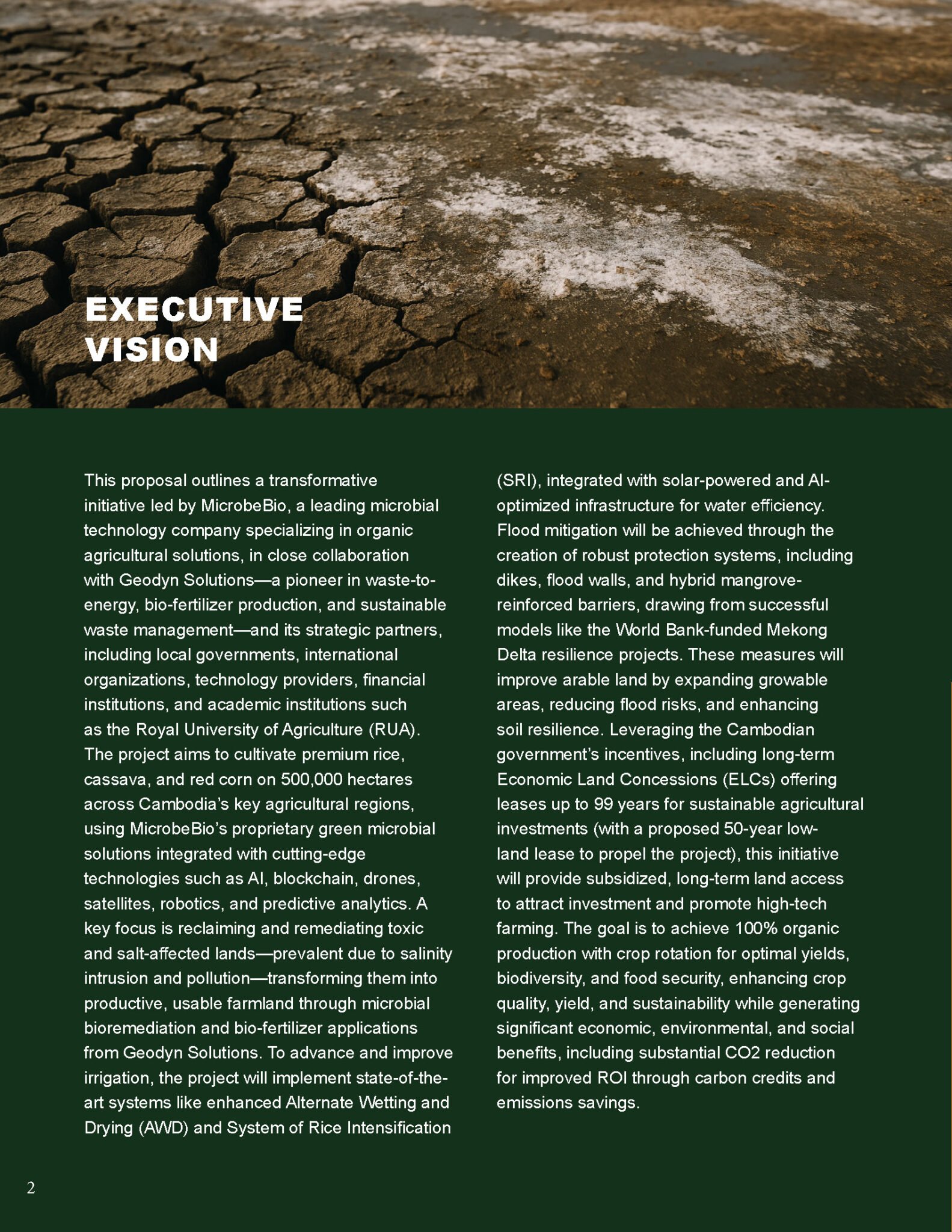 Comprehensive Proposal for MicrobeBio in Collaboration with Geodyn ...