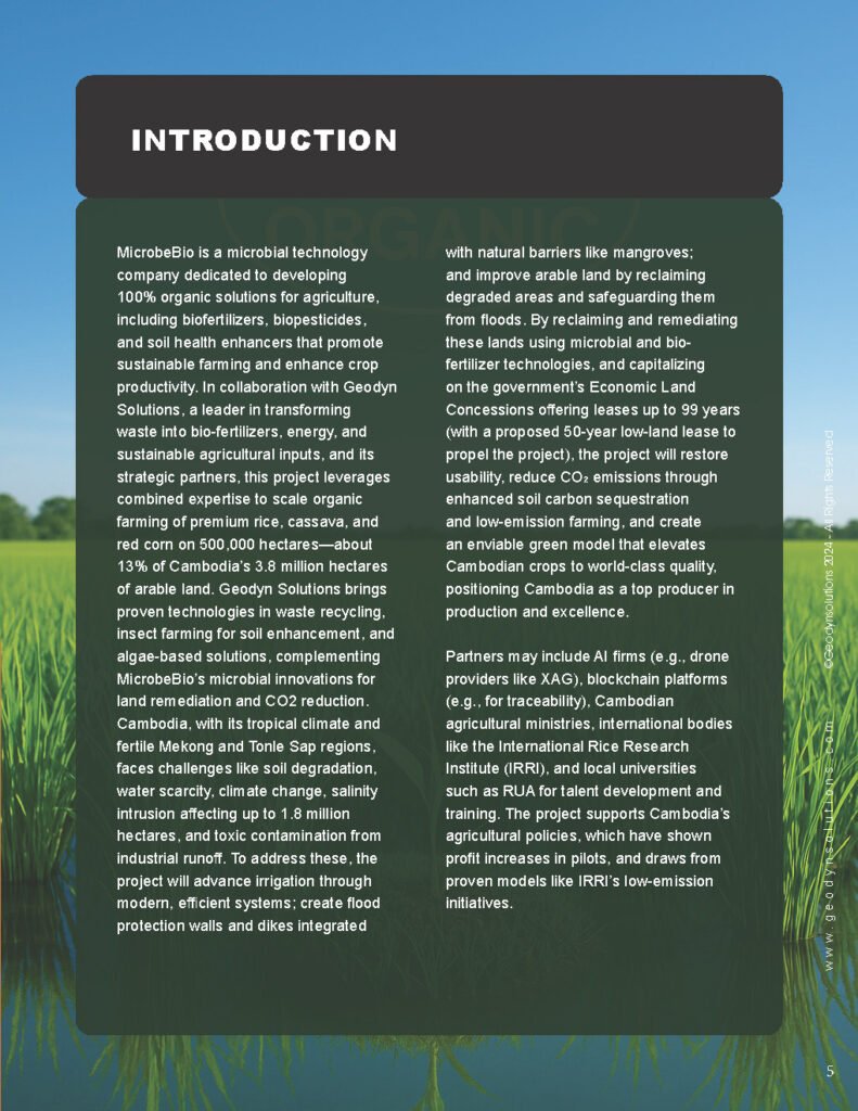 Comprehensive Proposal for MicrobeBio in Collaboration with Geodyn ...